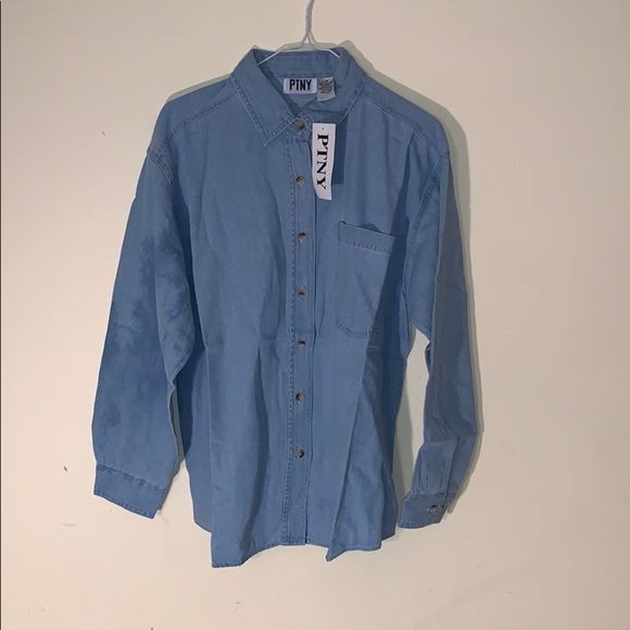 PTNY | Tops | Ptny Denimbutton Up Blouse | Poshmark